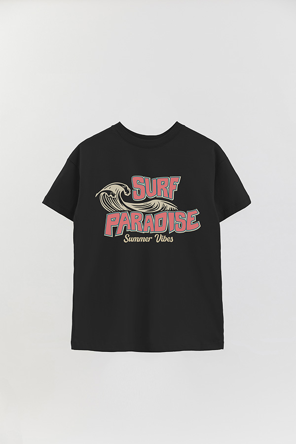 REMERA OVER ESTAMPADA SURF PARADISE RT