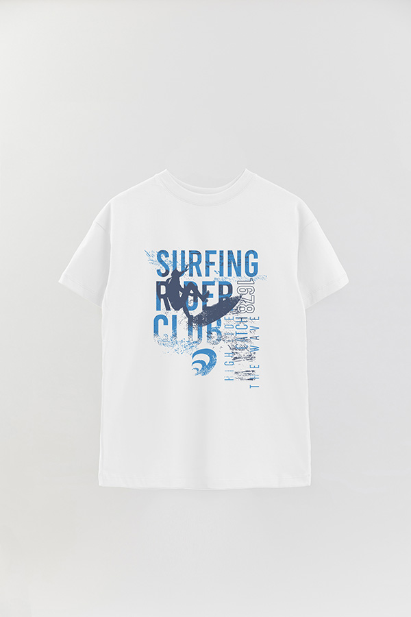 REMERA OVER ESTAMPADA SURFING RIDER
